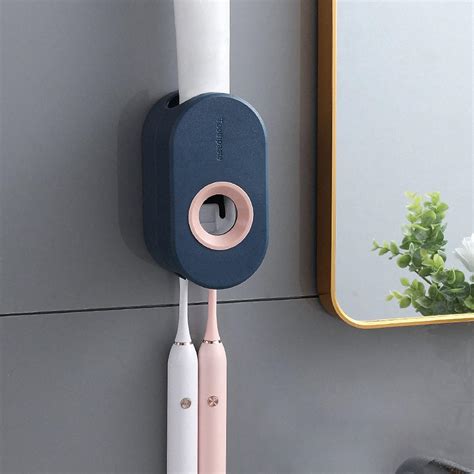 Soogree Toothpaste Dispenser Wall Mounted For Bathroom Automatic Toothpaste Squeezer