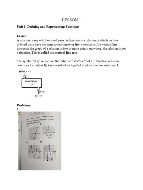 Lesson 1 Pdf Function Mathematics Cartesian Coordinate System