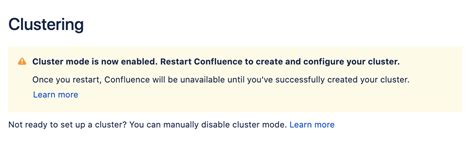 confluence datacenter clustering page stuck with configure your cluster message confluence