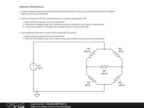 Circuits HW Part CircuitLab