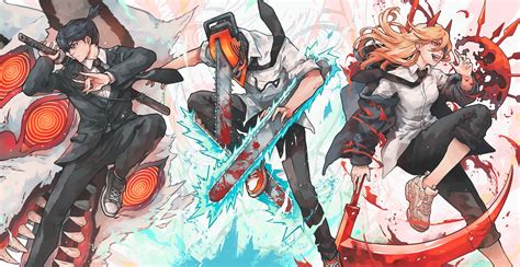 Makima Power Denji Hayakawa Aki And Fox Devil Chainsaw Man Drawn