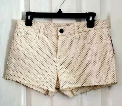 Nwt Joes Jeans Off White Cut Off Eyelet Lined Shorts Size 28 Ebay