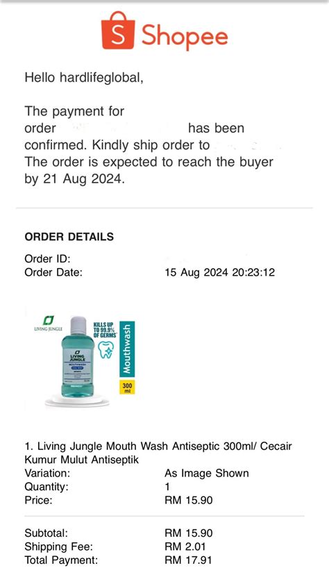 Next Order From Negeri Sembilan Waiting For Packing Thanks For Order With Us 👌 Hardlife Global