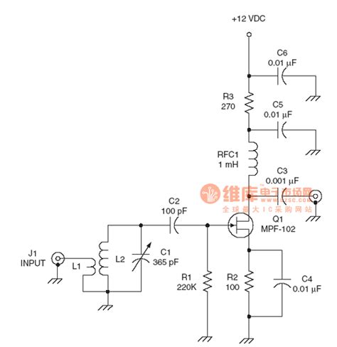 The Amplier Circuit Of The Radio Frequency Jfet Rf Amplifier Circuit Automotive Circuit