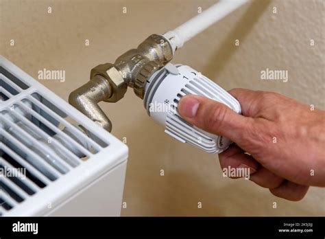 Thermostat Of Heating Is Set To Low Heat Output Level 1 For Low Energy Consumption Setting Of