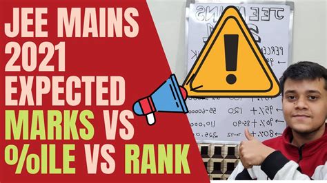 JEE MAINS 2021 Marks Vs Percentile Vs Rank Analysis EXPECTED Jeemain Jee Jeemains2021 YouTube