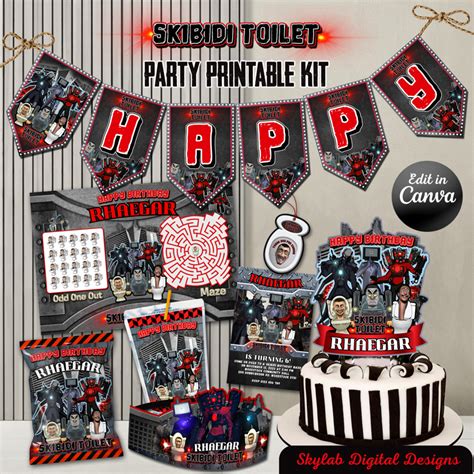 Skibidi Toilet Party Printable Kit Skylab Digital Designss Ko Fi Shop