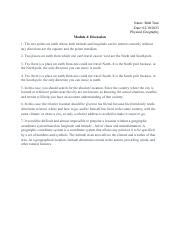 Geog 1 Pdf Name Binh Tran Date 02 10 2023 Physical Geography Module 4 Discussion 1 The