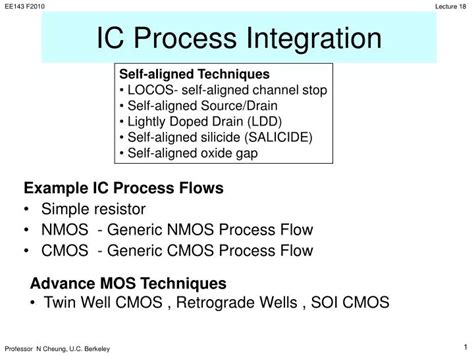 PPT IC Process Integration PowerPoint Presentation Free Download ID 597665