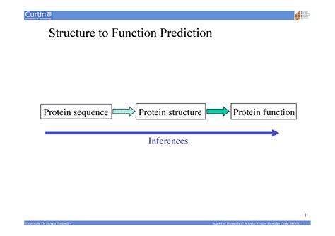 Structure Function 1 Structure To Function Prediction 1 Protein Sequence Protein Structure
