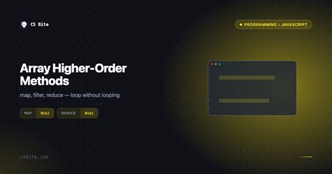 Array Higher Order Methods Cs Bite