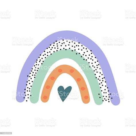 귀여운 벡터 무지개입니다 생일 초대장 또는 베이비 샤워 포스터 의류 보육 벽 예술 및 엽서를 위한 아기 디자인 0명에 대한 스톡 벡터 아트 및 기타 이미지 Istock