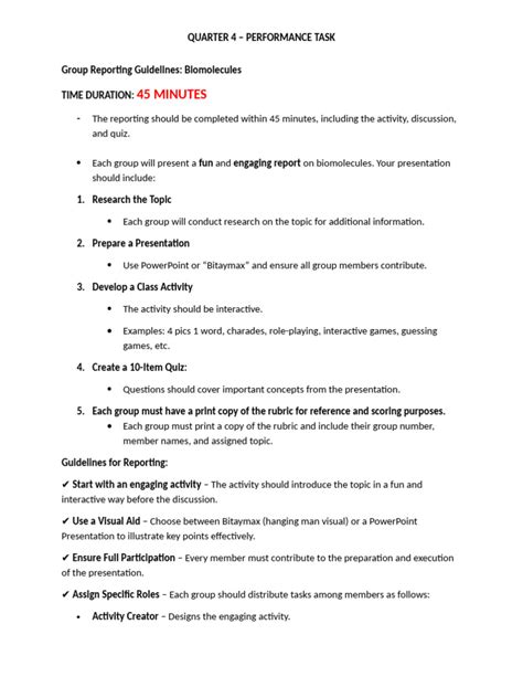 Quarter 4 Performance Task Pdf Reproduction Biological Processes