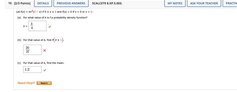 Solved Let F X Kx2 2−x If 0≤x≤2 And F X 0 If X 2