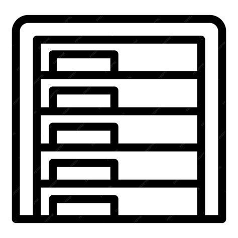 Premium Vector Minimalist Icon Of A Server Rack Storing Digital Data