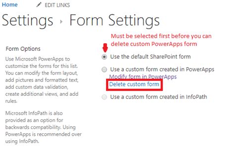 Reverting To Default Sharepoint New Item Form Instead Of Powerapps