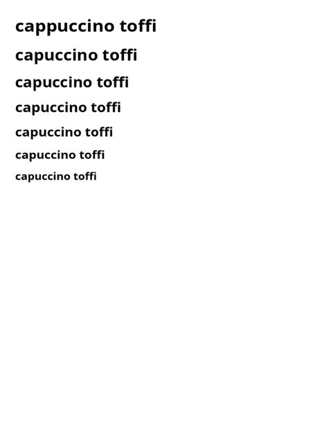 Cappuccino Toffi Pdf