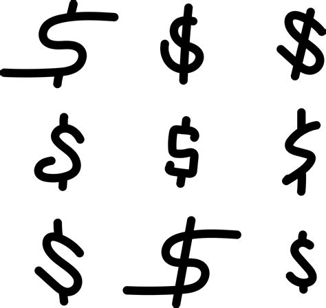 Us Dollar Symbol 9553148 Vector Art At Vecteezy