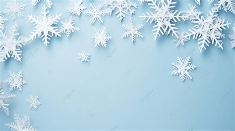 연한 파란색 배경에 흰색 부드러운 그림자가 있는 종이 눈송이의 크리스마스 배경 눈 겨울 겨울 눈송이 배경 일러스트 및 사진 무료 다운로드 Pngtree