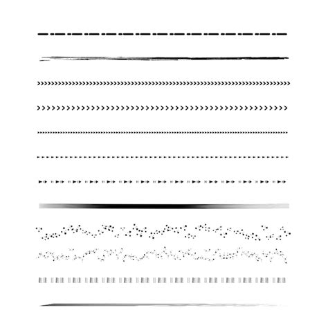 핸드 레터링 밑줄 라인 벡터 세트 프리미엄 벡터