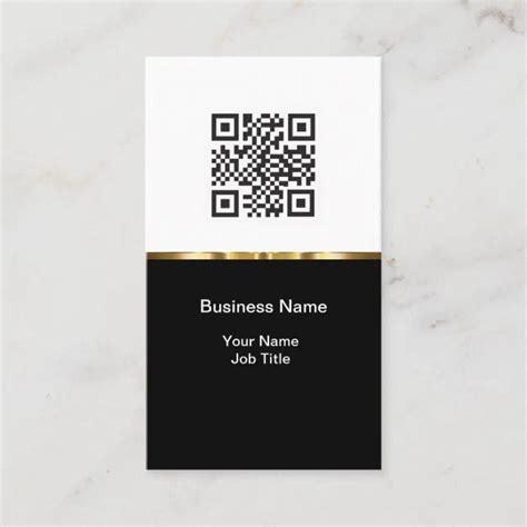 Classy Minimalist Qr Code Template Business Cards Zazzle