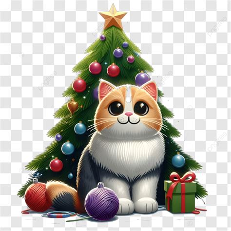 고양이와 야옹 크리스마스 트리 시간 산타 타고 고양이 크리스마스 트리 크리스마스 라이드 고양이 크리스마스 트리 Png 일러스트 및 이미지 에 대한 무료 다운로드