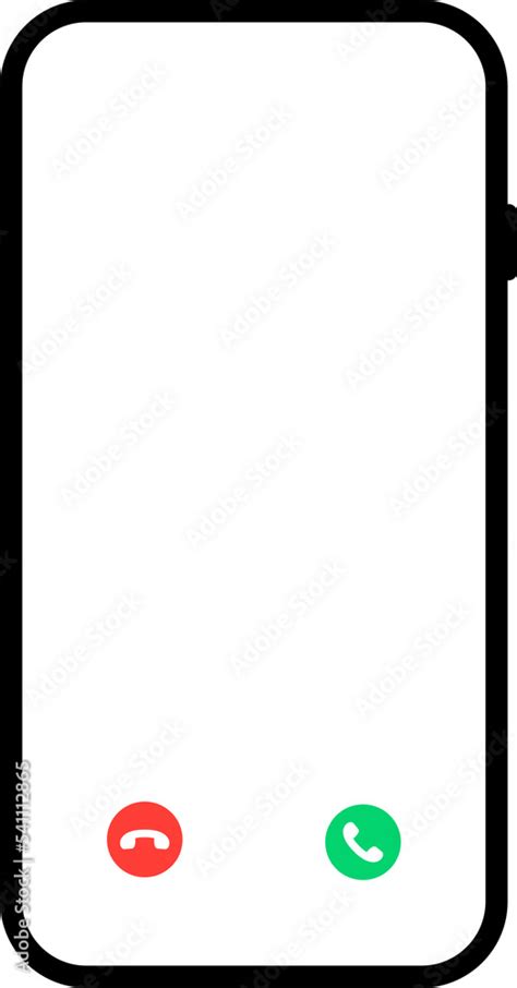 Incoming Phone Call Mockup Accept And Decline Template Phone Call Mockup In Png Smartphone