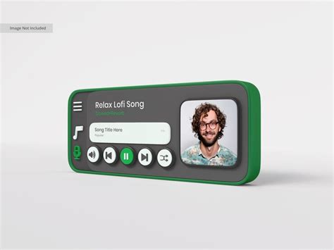 미디어 플레이어 3d 인터페이스 모형 무료 Psd 파일