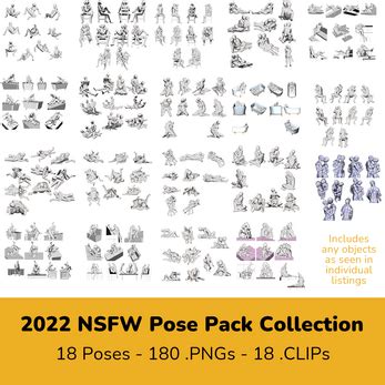 Ultra NSFW Art Pose Reference Pack Bundle By SaccharineLemons