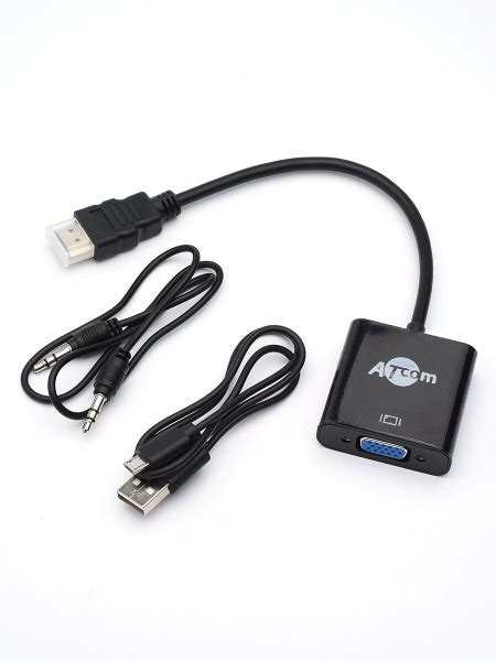 Переходник Atcom 0 1 M Hdmi Vga Audio дополнительное питание купить с доставкой по