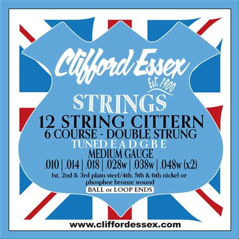 Cittern 6 Courses Double Strung Clifford Essex Music Co Ltd