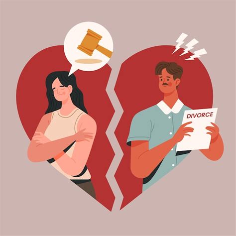 Free Vector Hand Drawn Divorce Illustration
