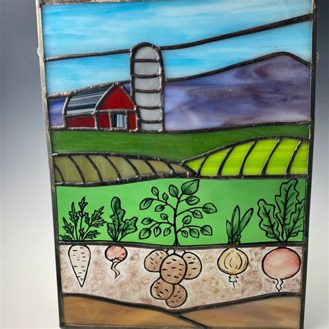 Farm Stained Glass Pattern Etsy