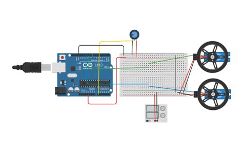 Circuit Design Continuous Servo Tinkercad