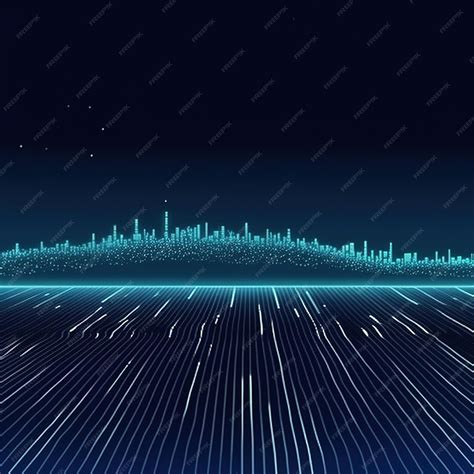 Premium Ai Image Smart City And Abstract Dot Points Connect With Gradient Lines And Aesthetic