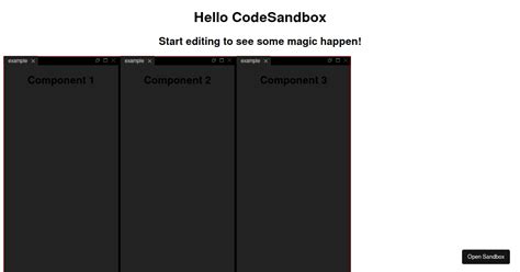 Golden Layout Examples Codesandbox