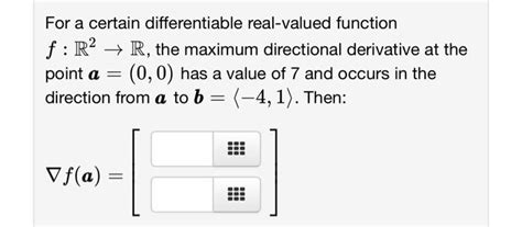 Solved For A Certain Differentiable Real Valued Function