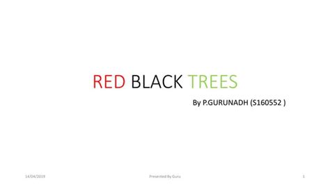 Red Black Trees Ppt