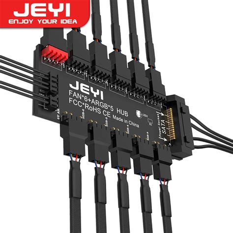 Концентратор с вентилятором JEYI ARGB, PWM, 5 направлений, 12 В, 4 ...