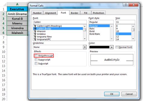 Strikethrough In Excel Examples How To Strikethrough