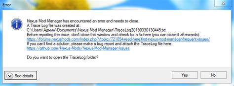 when starting nmm error · issue 711 · nexus mods nexus mod manager