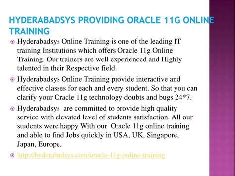Ppt Oracle 11g Online Training Online Oracle 11g Training