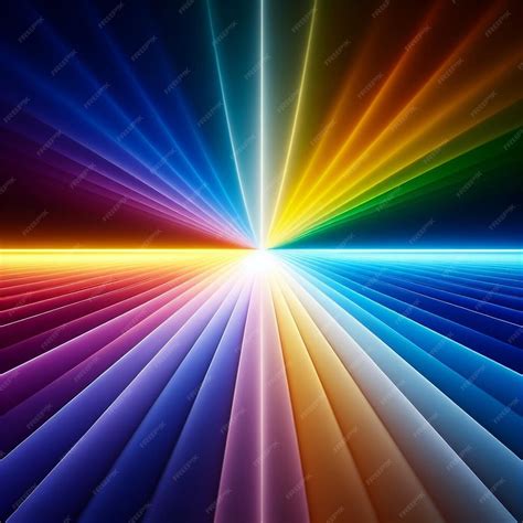 Premium Psd Hyper Realisitic Vector Art Colorful Rainbow Light