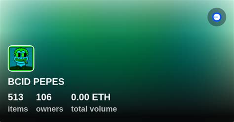 Bcid Pepes Collection Opensea