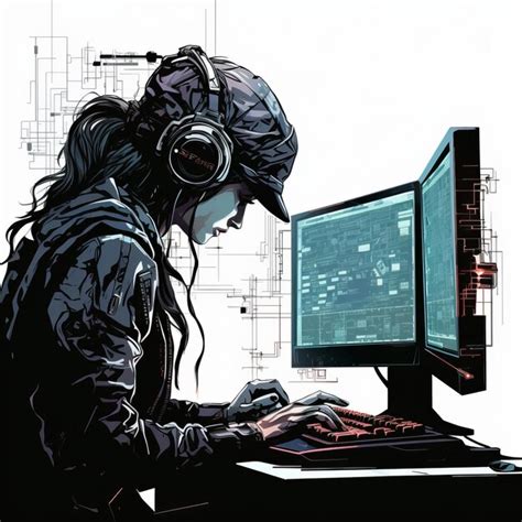 Premium Photo Augmented Realm Unveiling The Cyberpunk Hacker Girl Of Tomorrow