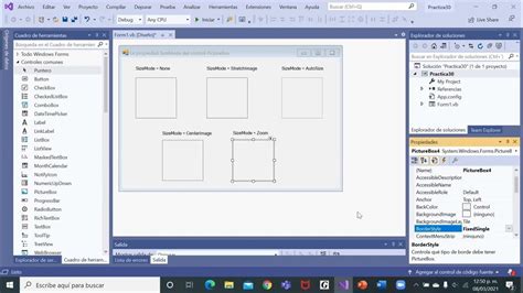 Practica30 La Propiedad Sizemode Del Control Picturebox Youtube