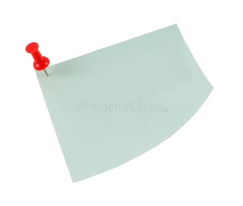 Post It Note With Red Pin Stock Photo Image Of Communication
