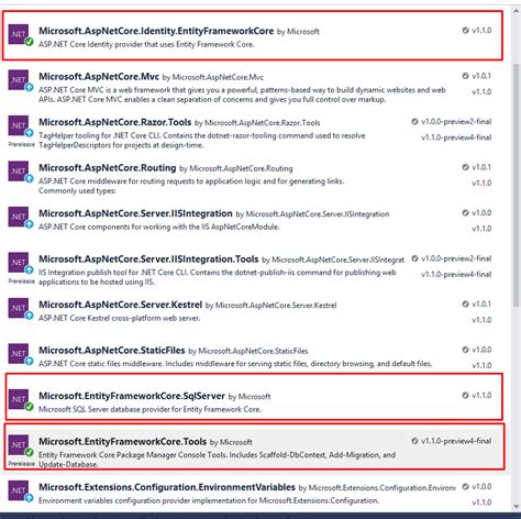 Adding Entity Framework Core To Mvcapplication Manually Asif Hameed