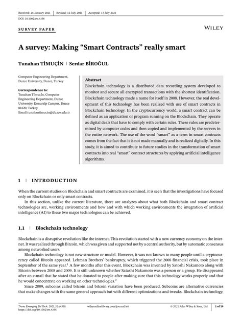 A Survey Making “smart Contracts” Really Smart Request Pdf