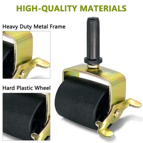 Bed Casters Bed Frame Wheels Rollers Brakes Heavy Duty Locking Metal Swivel